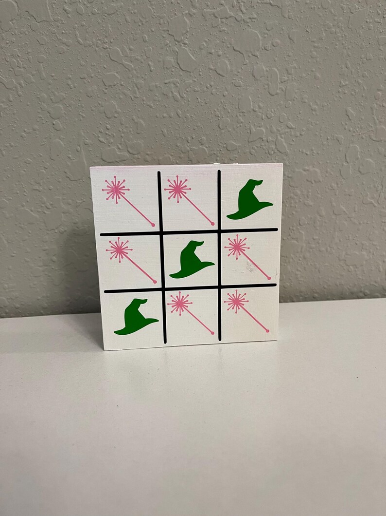 Wicked Witch Tic Tac Toe Sign • Glinda or Elphaba Theme • Wicked ...