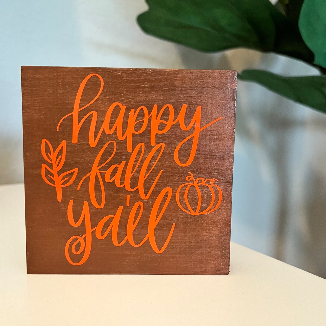 Happy Fall Y'all Wooden Sign, Autumn Tiered Tray Decor - Etsy