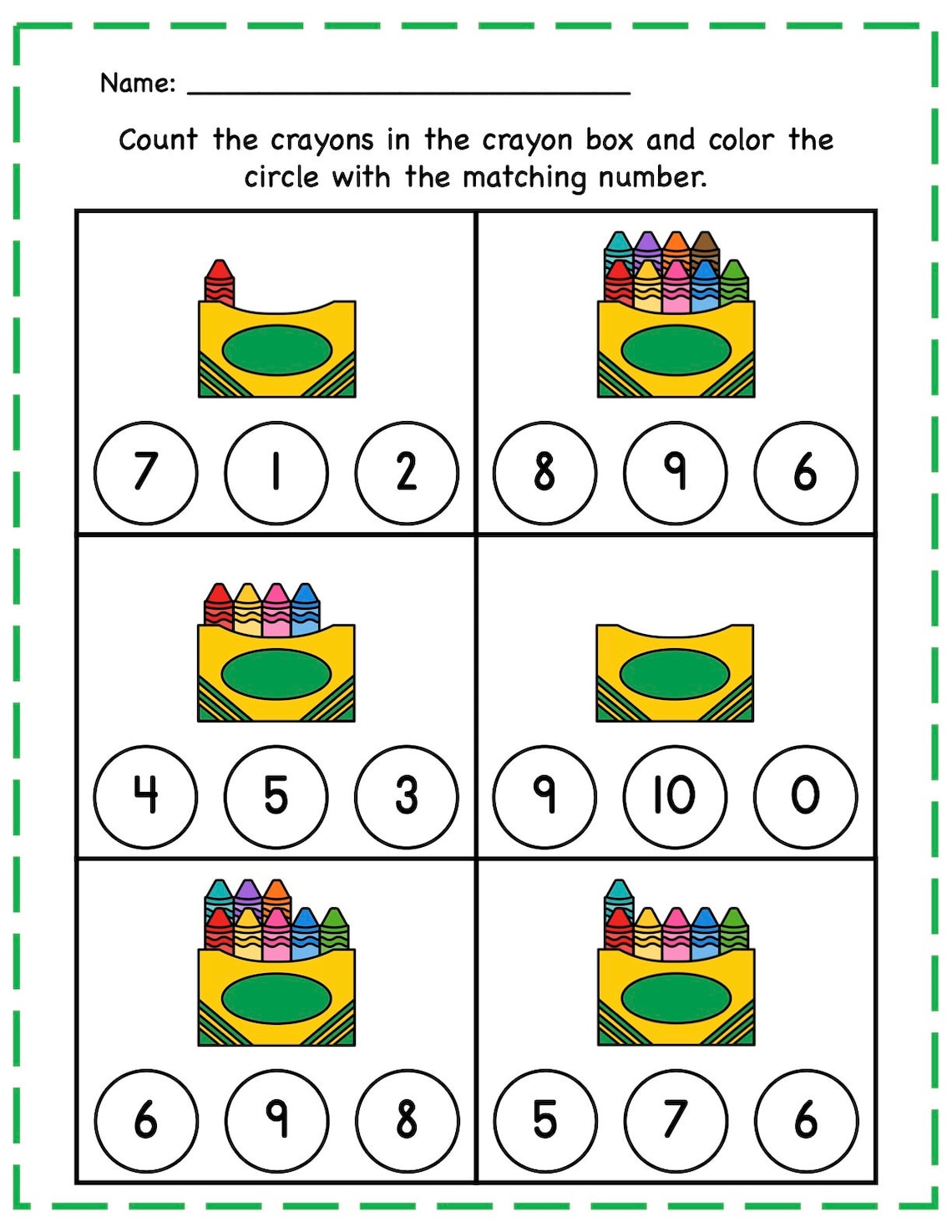 Back to School Counting Worksheets - Etsy