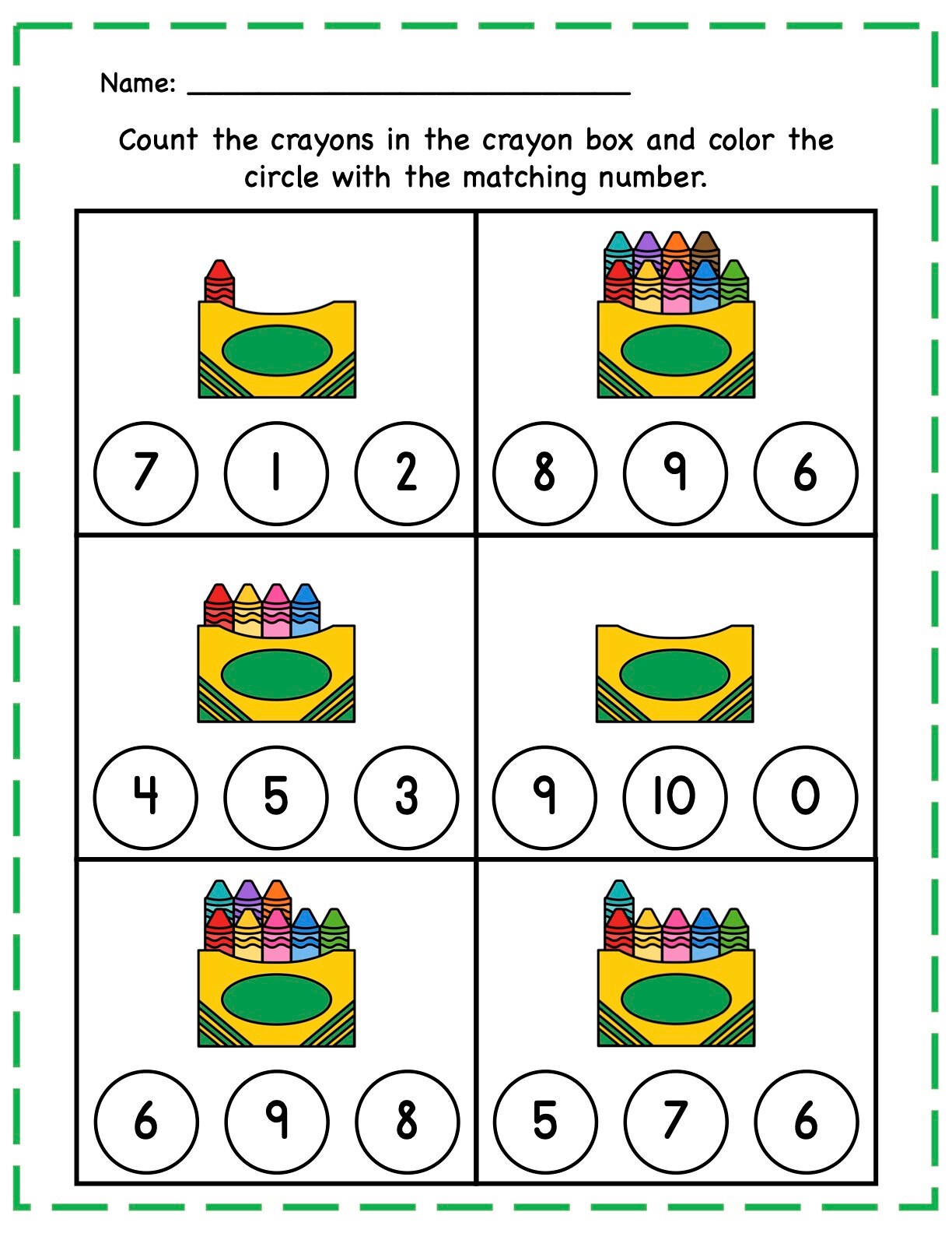 Back to School Counting Worksheets - Etsy