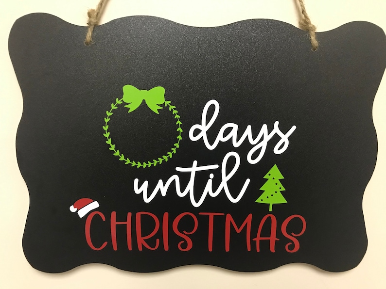 Days Until Christmas Countdown Chalkboard Sign - Etsy