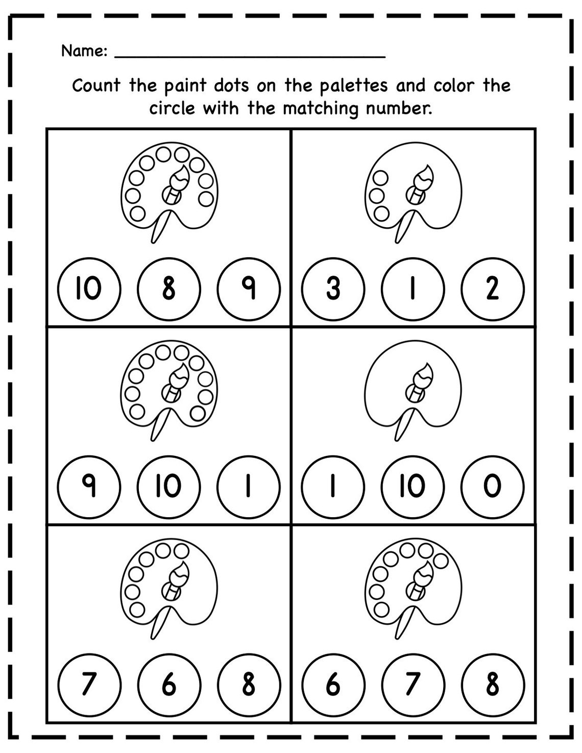 Back to School Counting Worksheets - Etsy