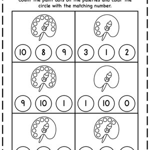 Back to School Counting Worksheets - Etsy