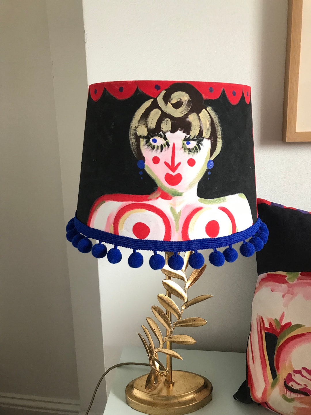 Hand Painted Lampshade. Unique Lamp Shade. Table Lamp Shade . - Etsy