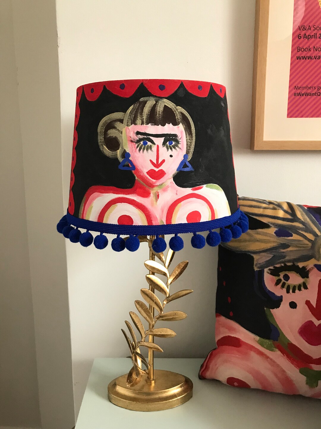 Hand Painted Lampshade. Unique Lamp Shade. Table Lamp Shade . - Etsy