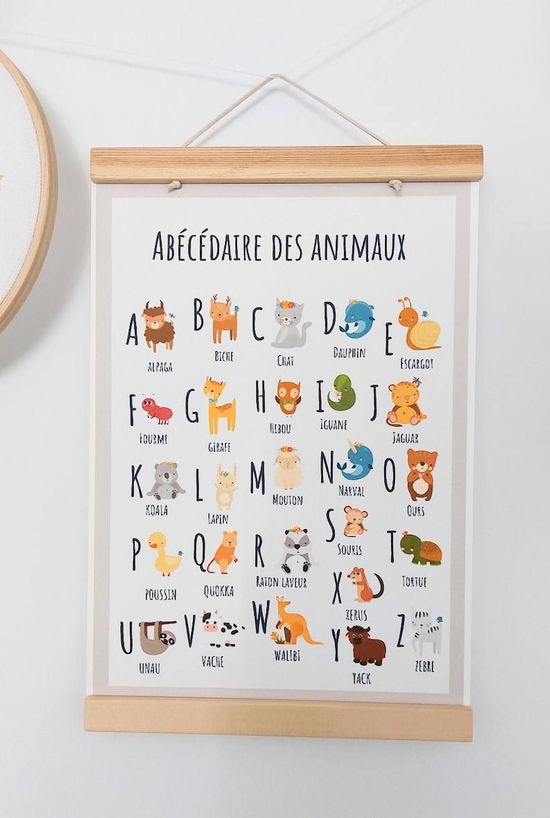 Animal Alphabet Poster - Etsy