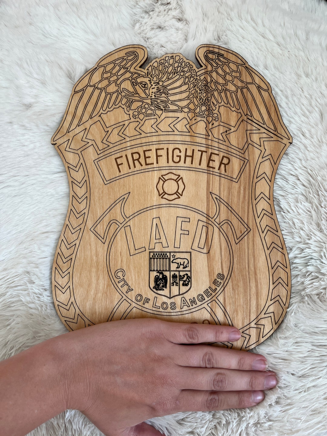 LAFD Badge Engraving - Etsy
