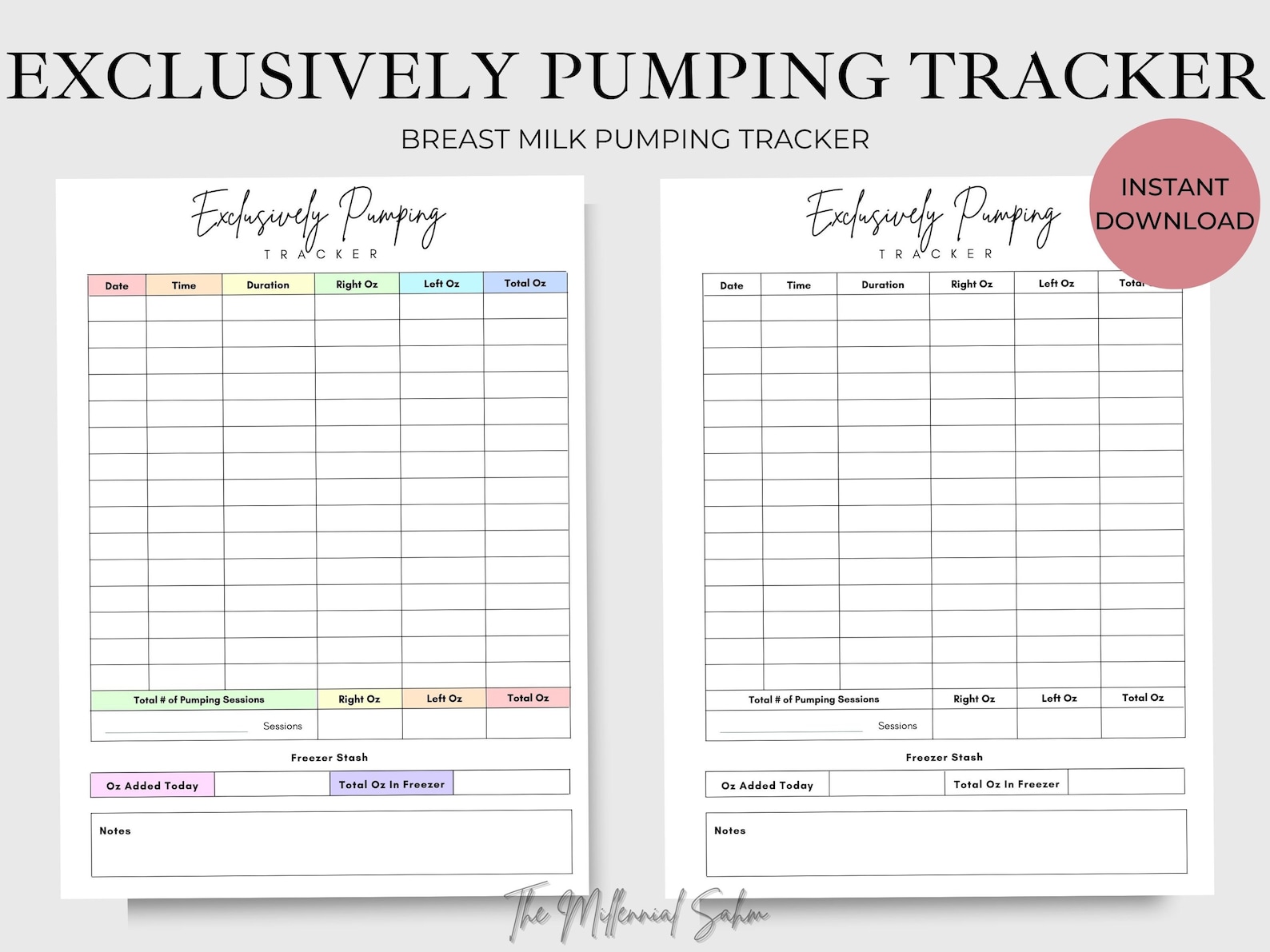 Exclusive Pumping Tracker | Breastmilk Tracker | Baby Log | Breast ...