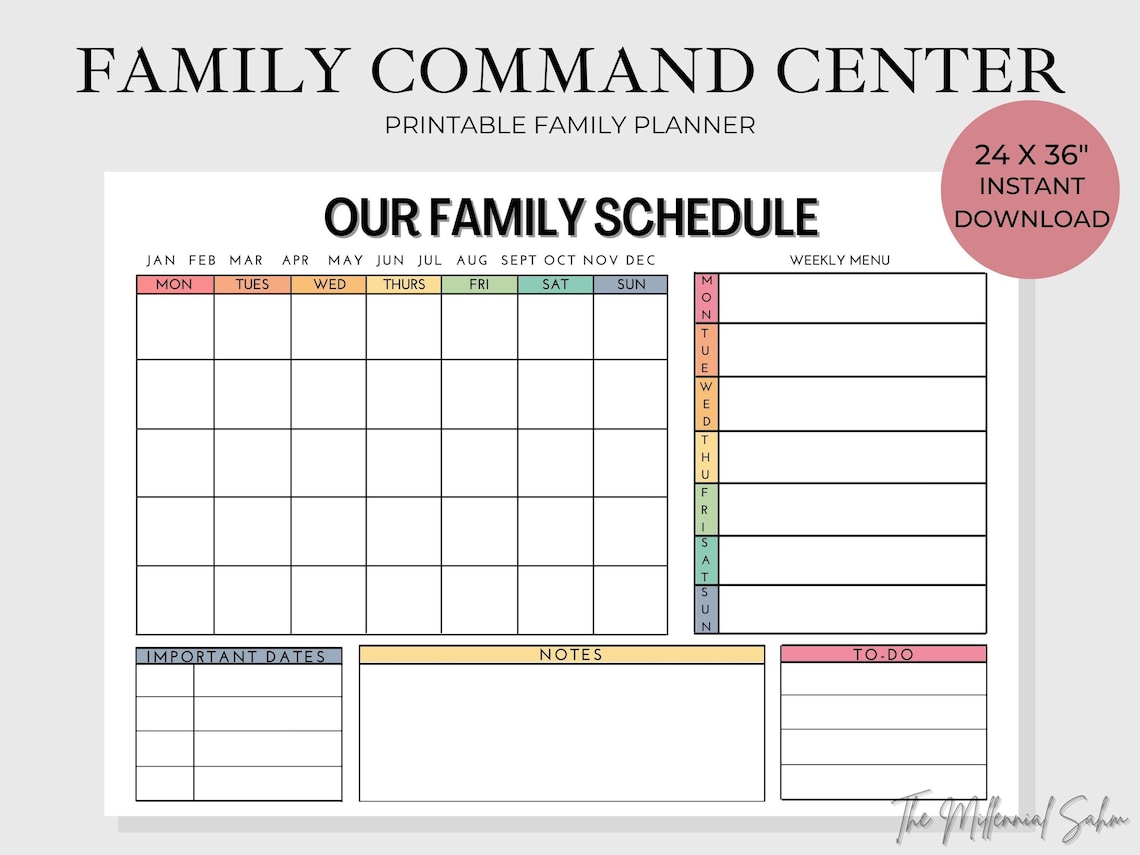 Command Center | Family Planner | Family Chore Chart | Family Calendar ...