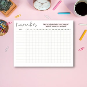 Habit Tracker, Habit Tracker Printable, Self Care, Self Care Journal ...