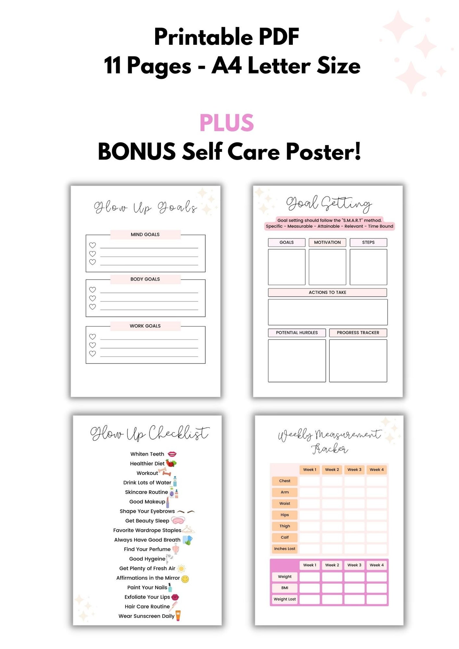 The Ultimate Glow up Planner, Glow up Workbook and Guide, PLUS BONUS ...