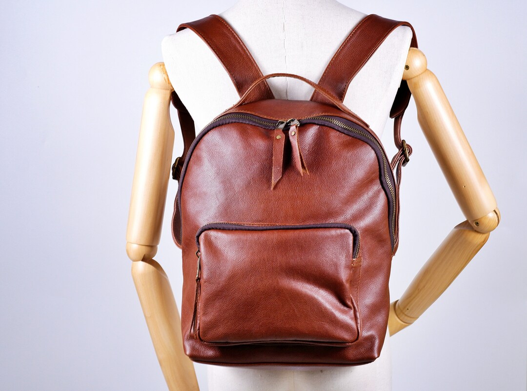 Personalized Leather Backpack for Girls, Leather School Bag, Ruck Sack ...