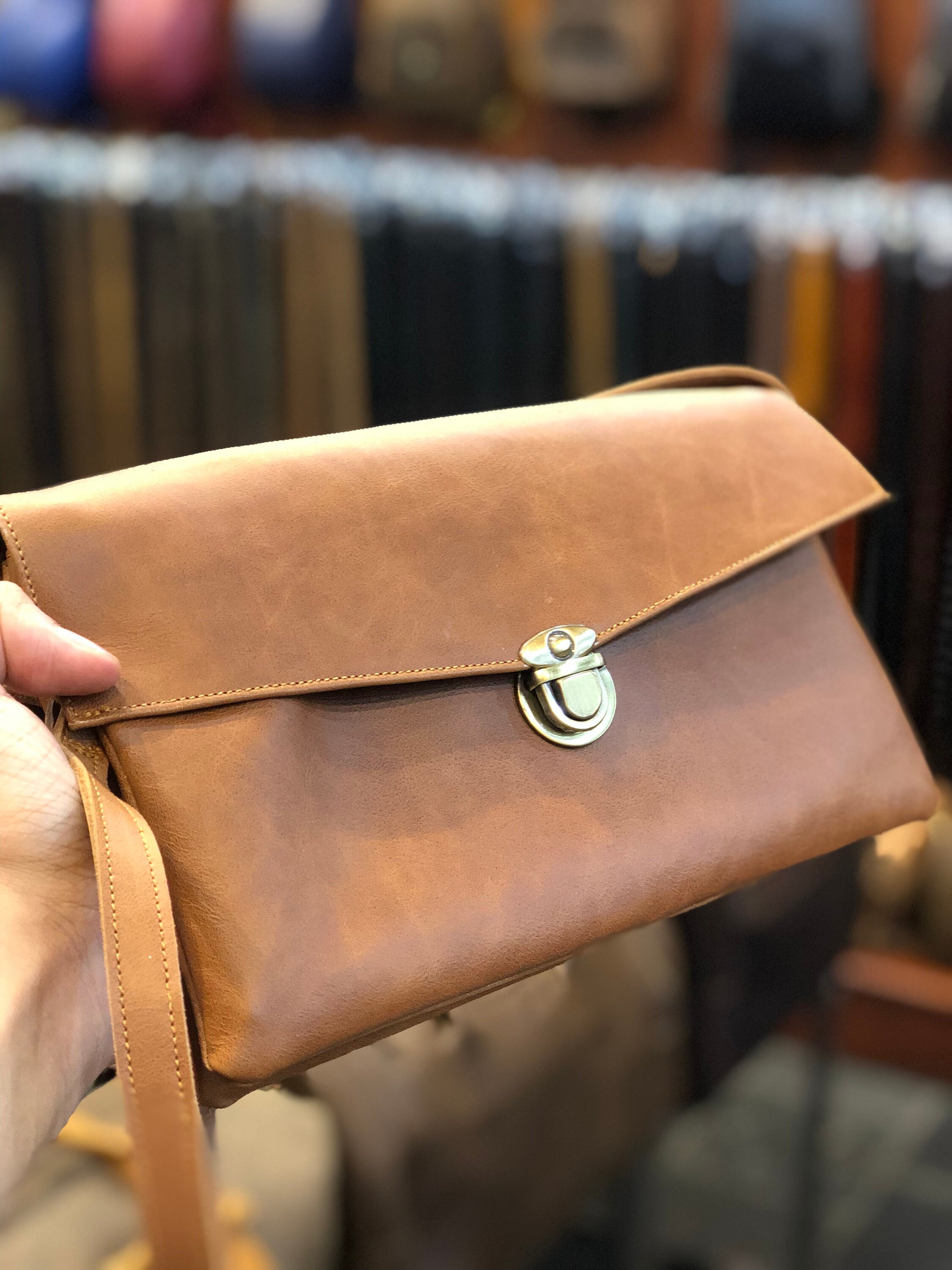 Leather Double Compartments Purse Crossbody Bag for Ladies in Prom ...