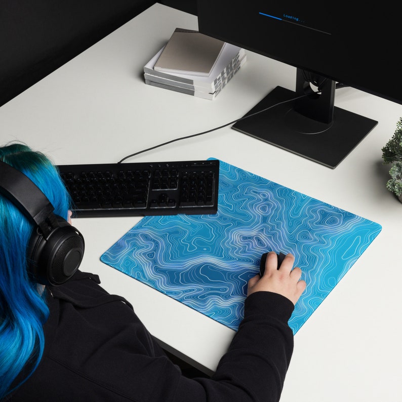 Topographic Gaming Mouse Pad, Landscape Mouse Pad - Etsy