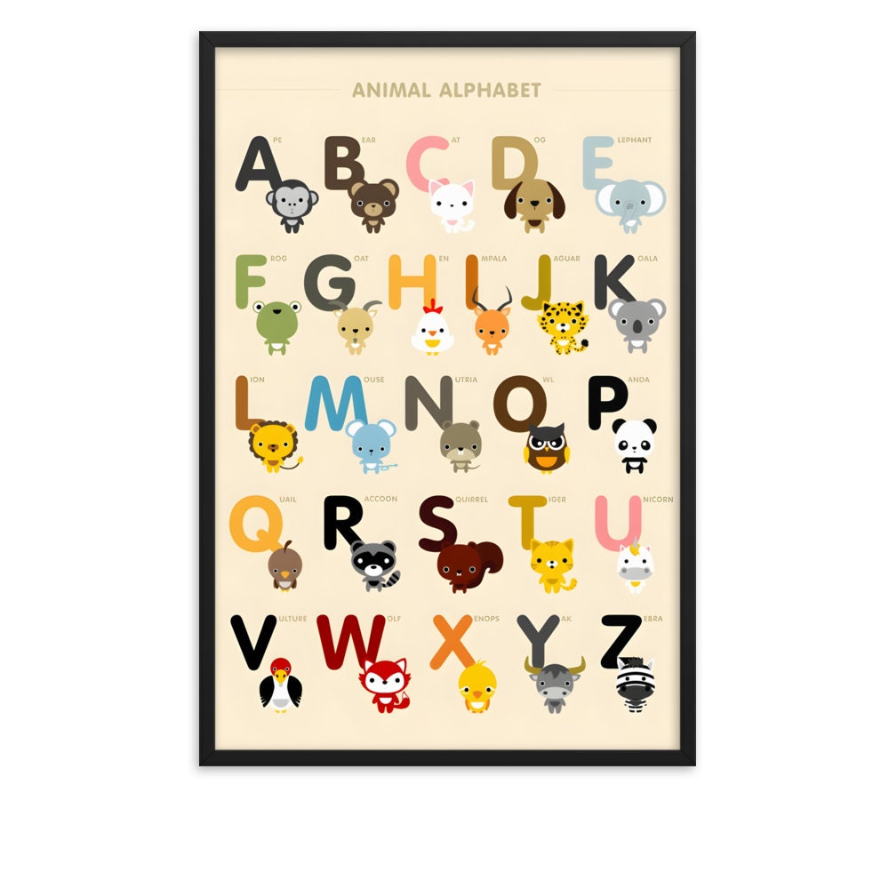 Alphabet ABC Animals Poster, Back to School Poster, Alphabet Teachers ...