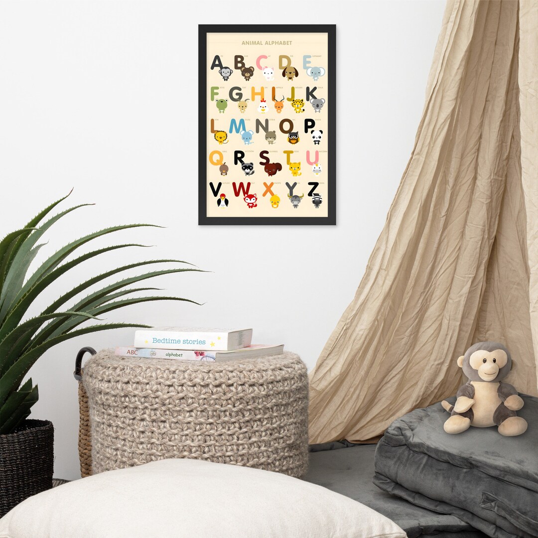 Alphabet ABC Animals Poster Back to School Poster Alphabet - Etsy