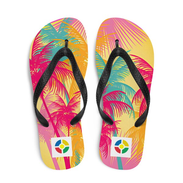 Palm Tree Flip Flops - Etsy