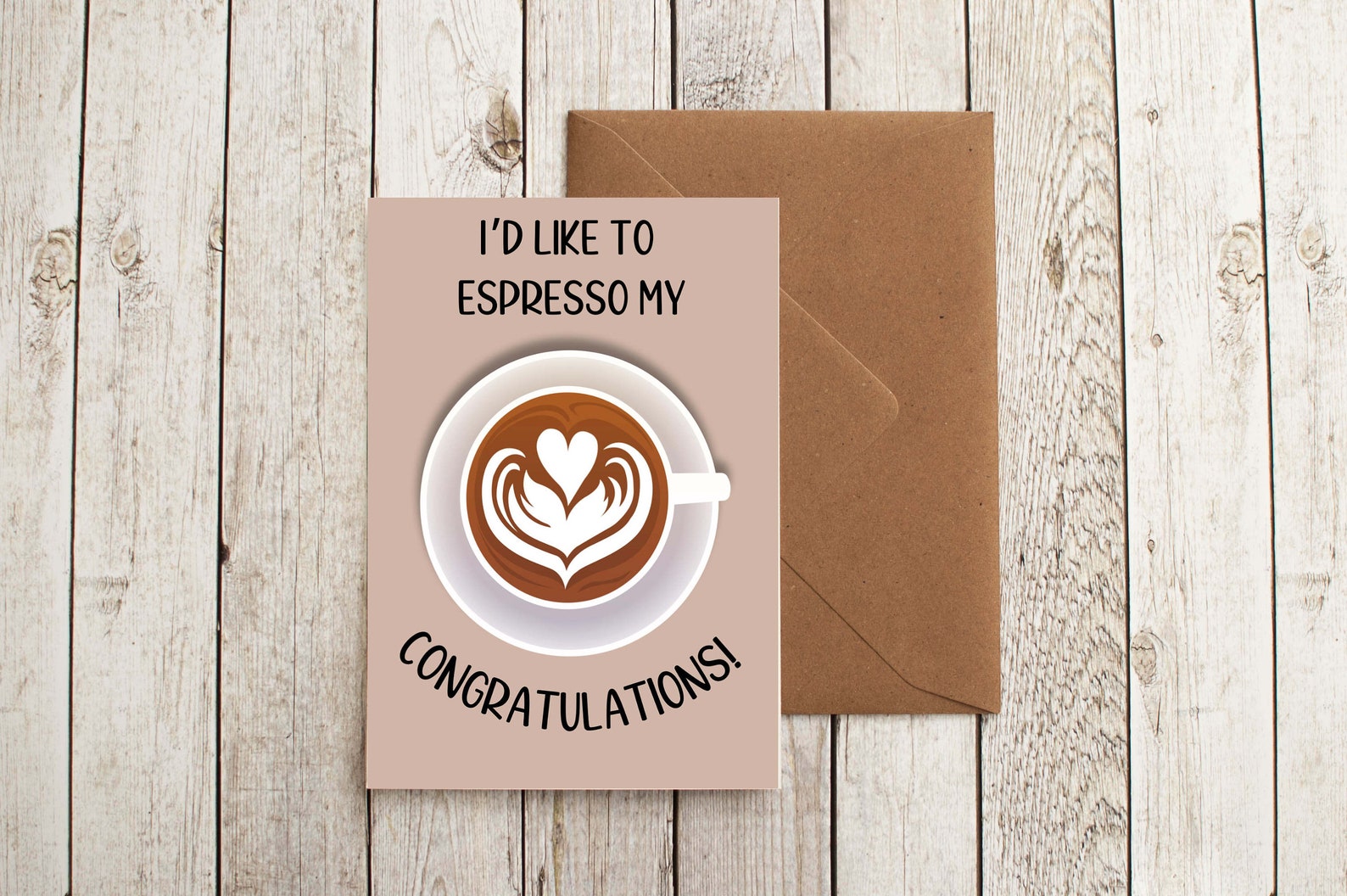 Coffee Congratulations Card Espresso Pun Gift for Teacher Card for ...