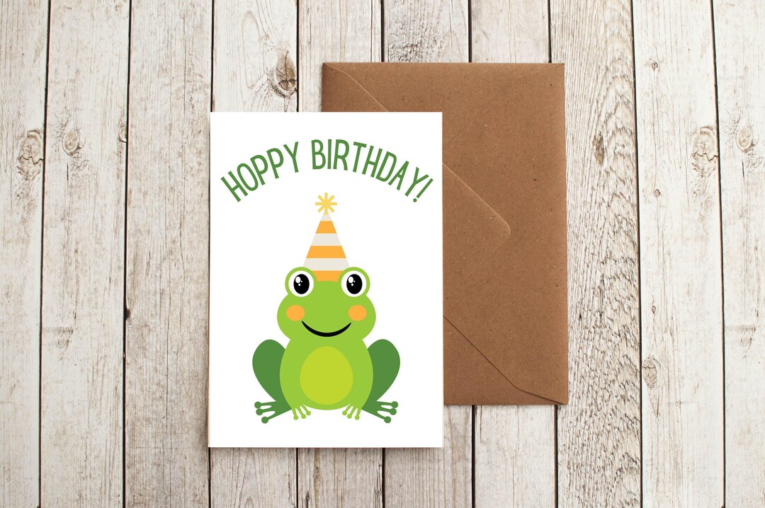Funny Birthday Card / Hoppy Birthday / Frog Lover / Birthday for Her ...