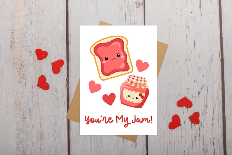 You're My Jam! Printable Card | Cute Valentine Card, Strawberry Lovers ...