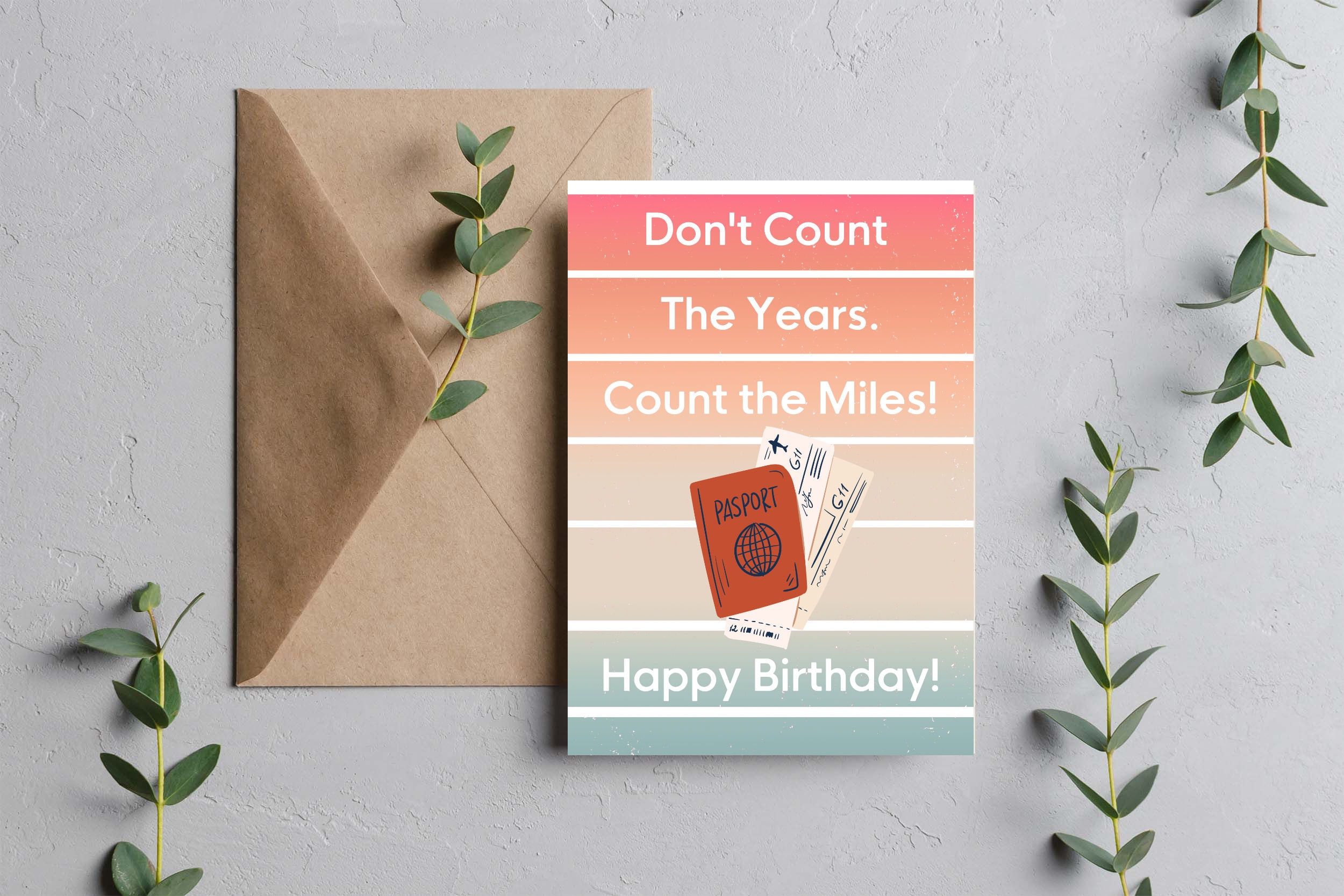 Traveler Birthday Card, Printable Birthday Card, Road Trip Birthday ...