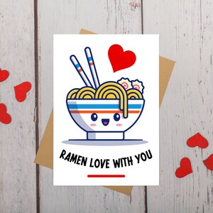 Ramen Love Printable Card | Cute Valentine Card, Ramen Lovers, Foodie ...