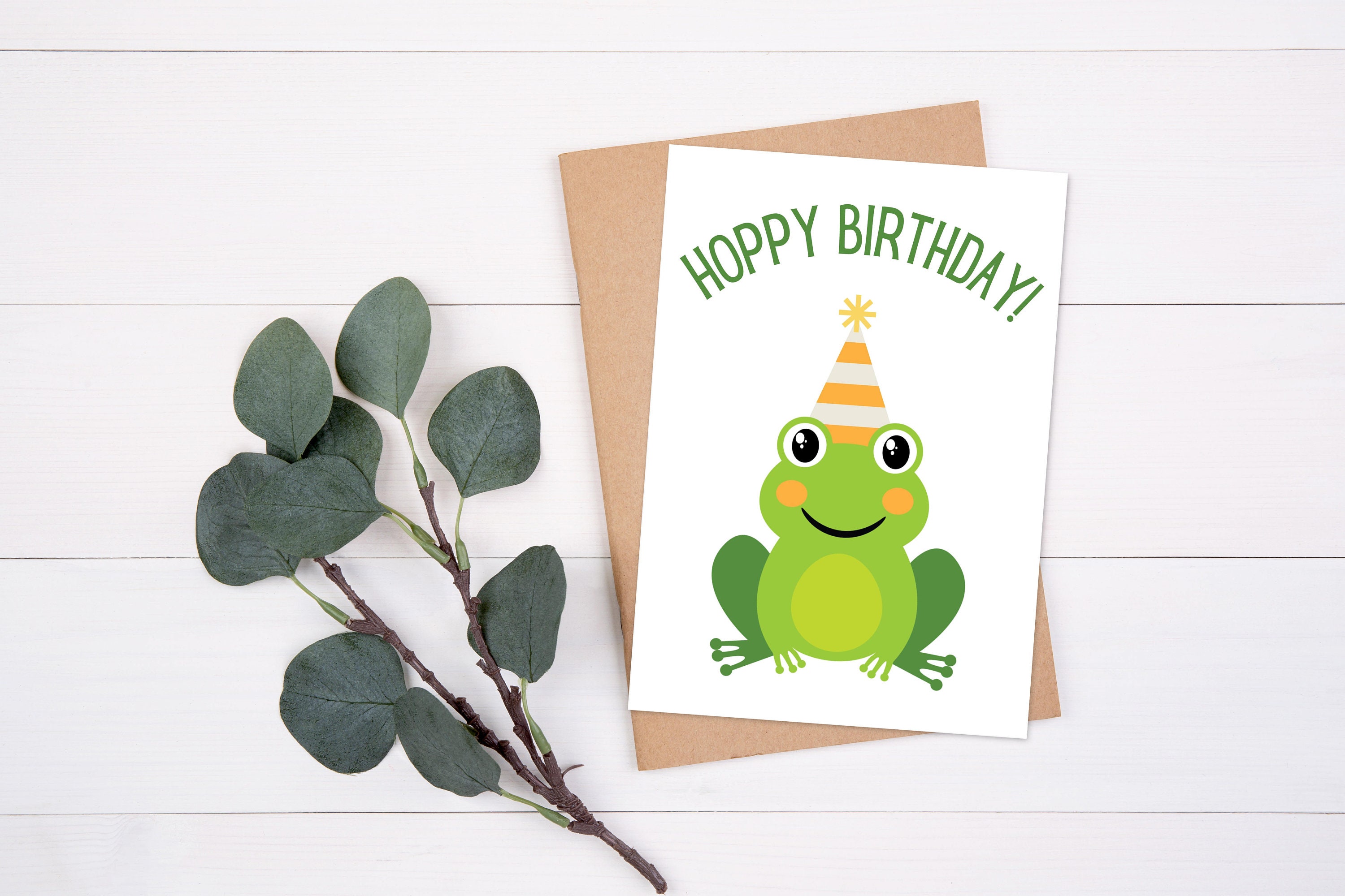 Funny Birthday Card / Hoppy Birthday / Frog Lover / Birthday for Her ...
