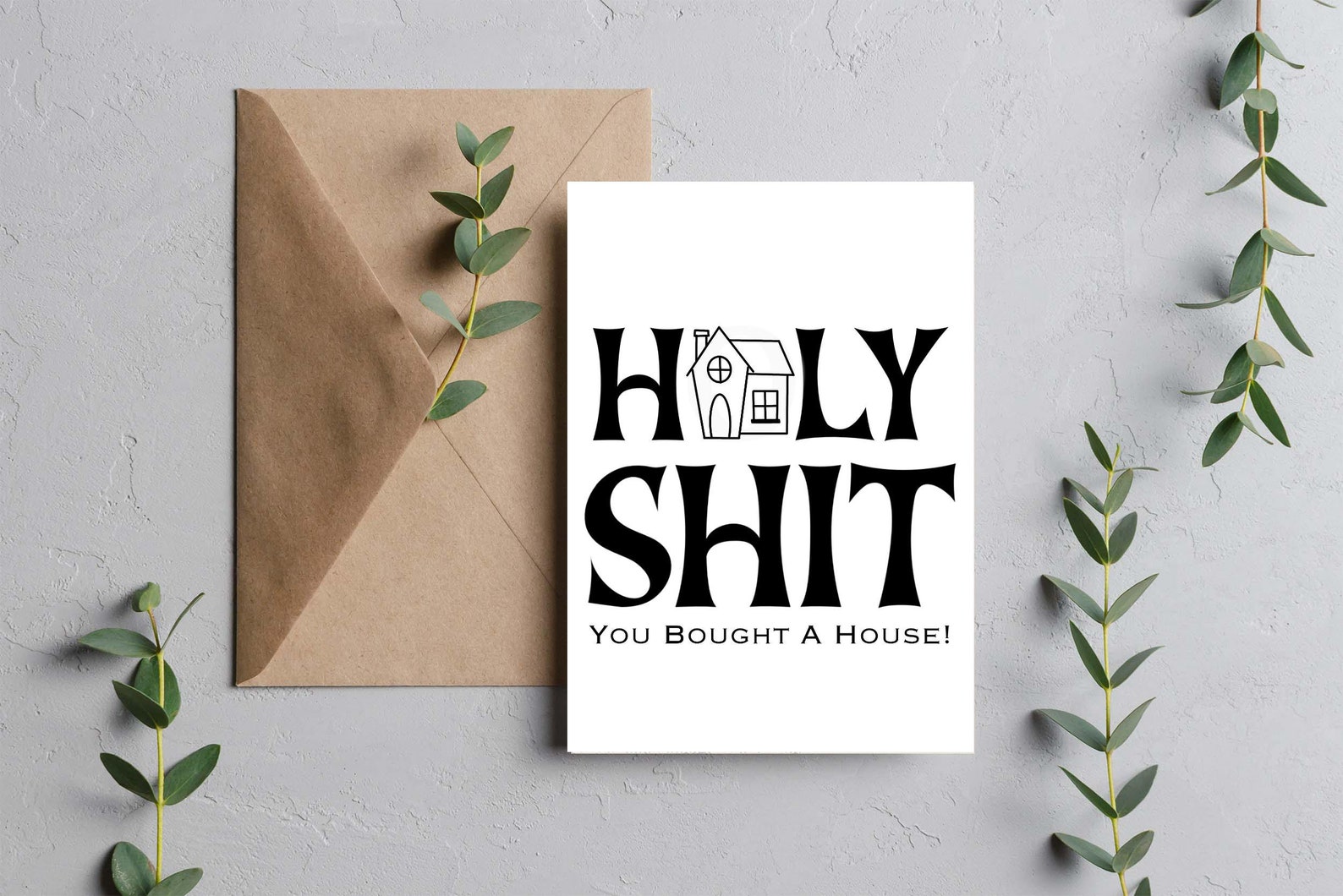 Housewarming Card - OMG! You Bought A House! | Congratulations Card ...