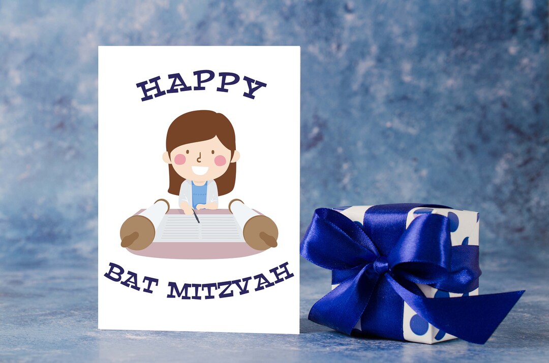 Happy Bat Mitzvah Card Instant Download Printable Bat Mitzvah Greeting ...