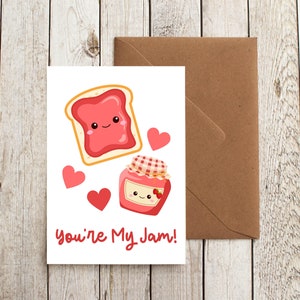 You're My Jam! Printable Card | Cute Valentine Card, Strawberry Lovers ...