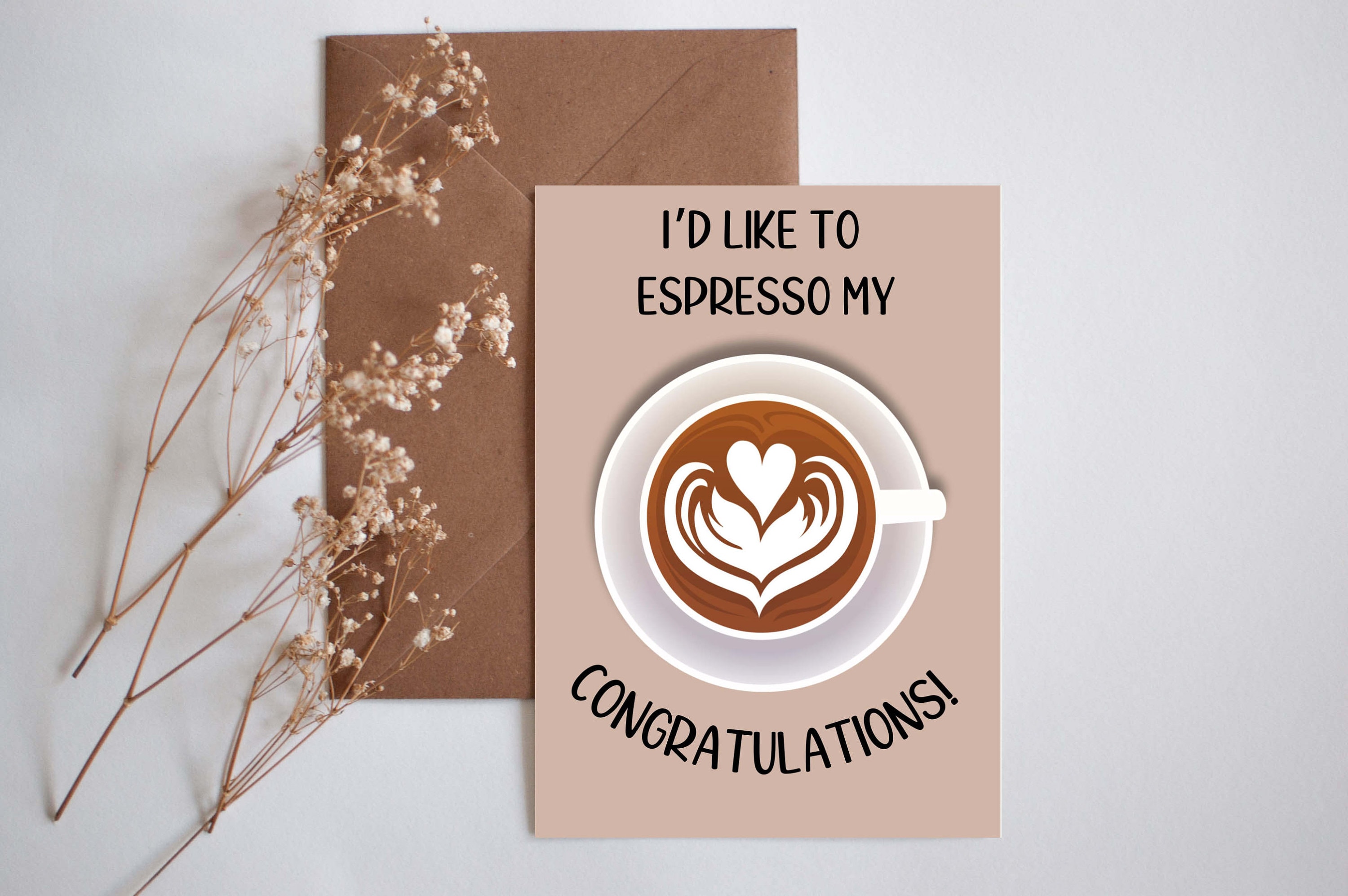 Coffee Congratulations Card Espresso Pun Gift for Teacher Card for ...