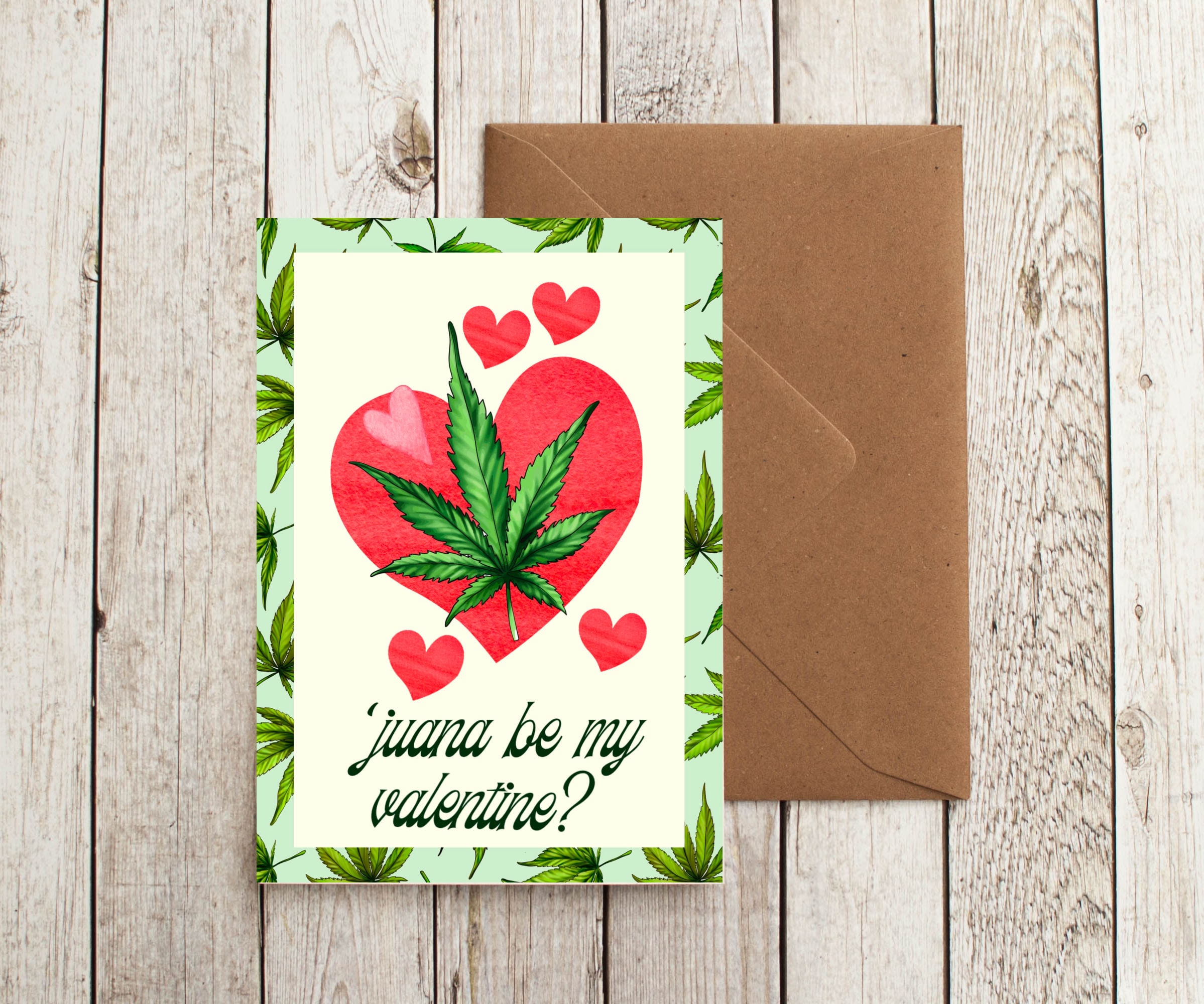 Funny Weed Valentine Card / Weed Valentines / Funny Weed Card / Dope ...