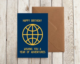 Traveler Birthday Card - Etsy