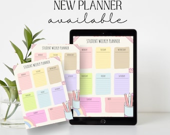 College Student Weekly Planner, Printable Student Planner, School ...