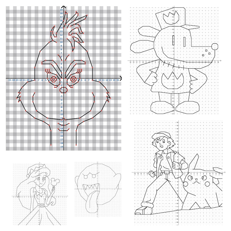 Coordinate Graphing Mystery Pictures Bundle #2 - Wicked, Sonic ...