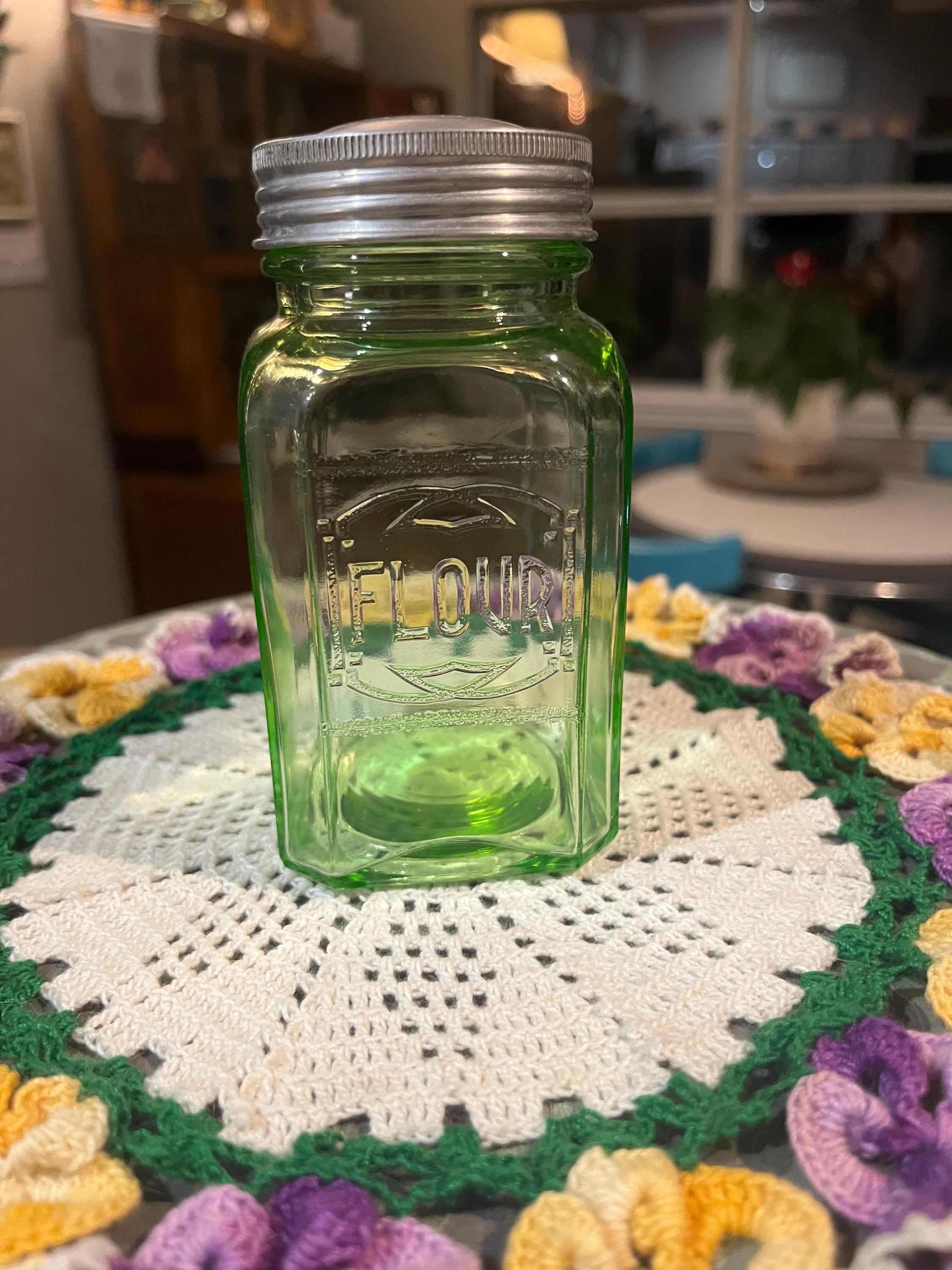 Depression Glass Shakers - Pink and Green - Etsy