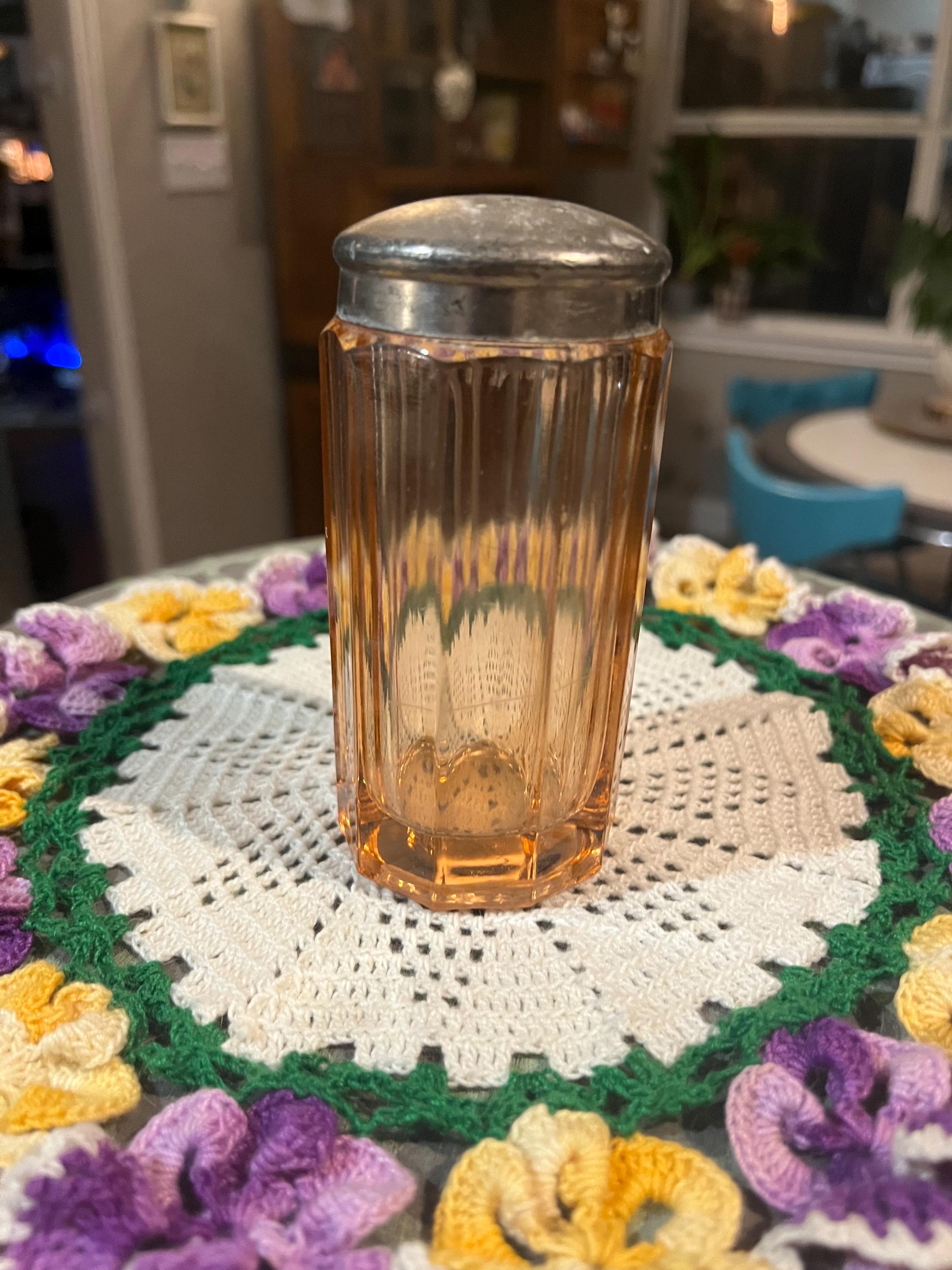 Depression Glass Shakers - Pink and Green - Etsy