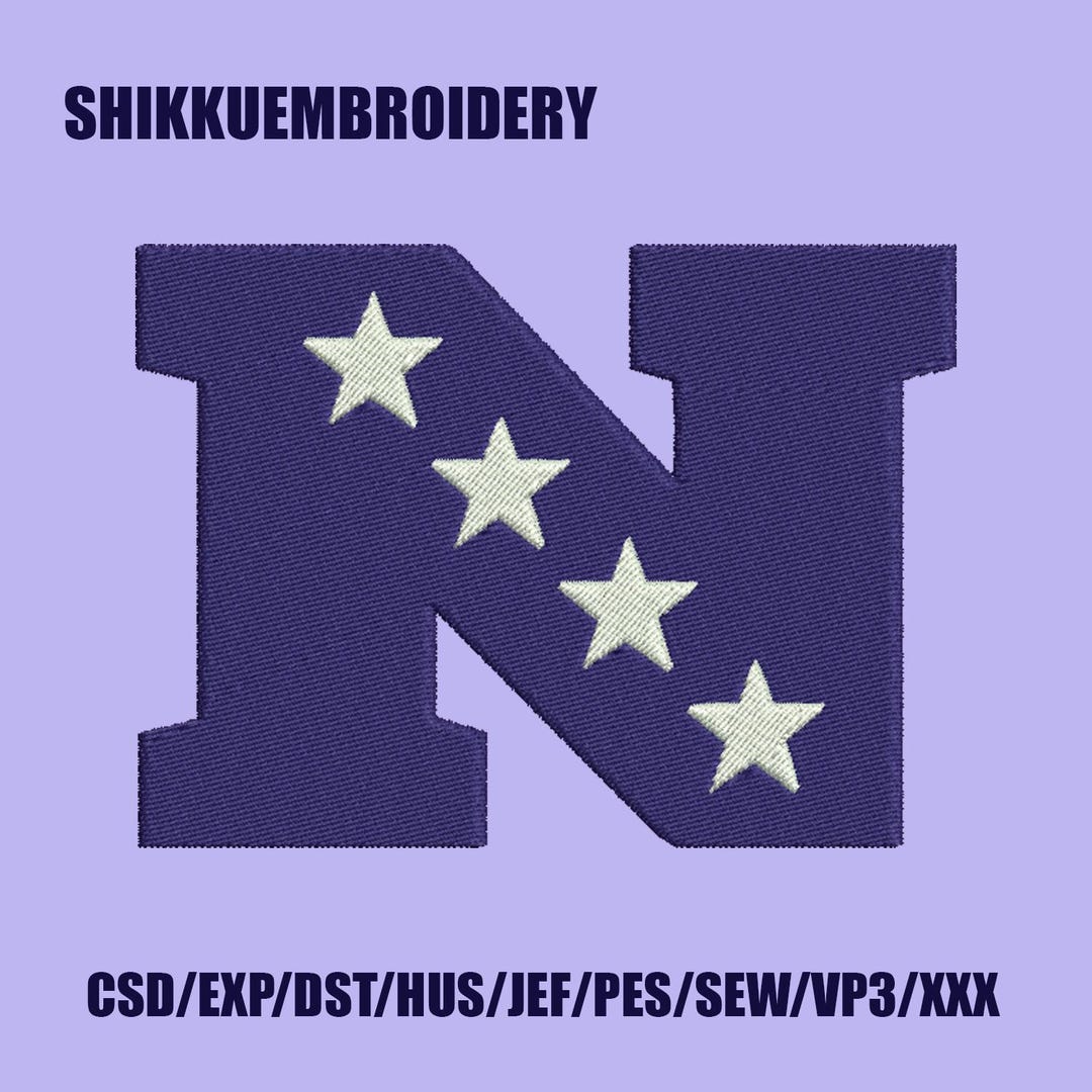 8 Size NSTAR Logo Embroidery Design Instant Download 9 Formats Embroidery Pattern.machine ...