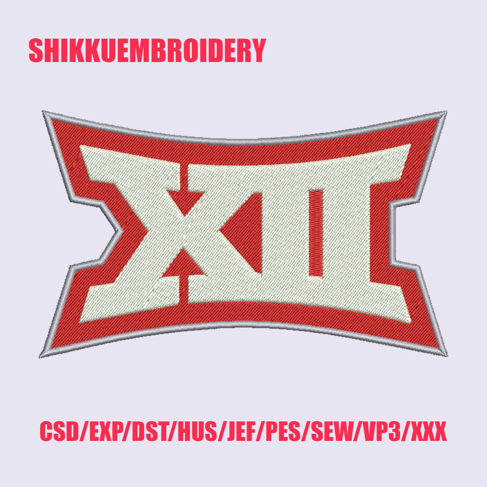 8 Size XII Logo Embroidery Design Instant Download 9 Formats Embroidery ...