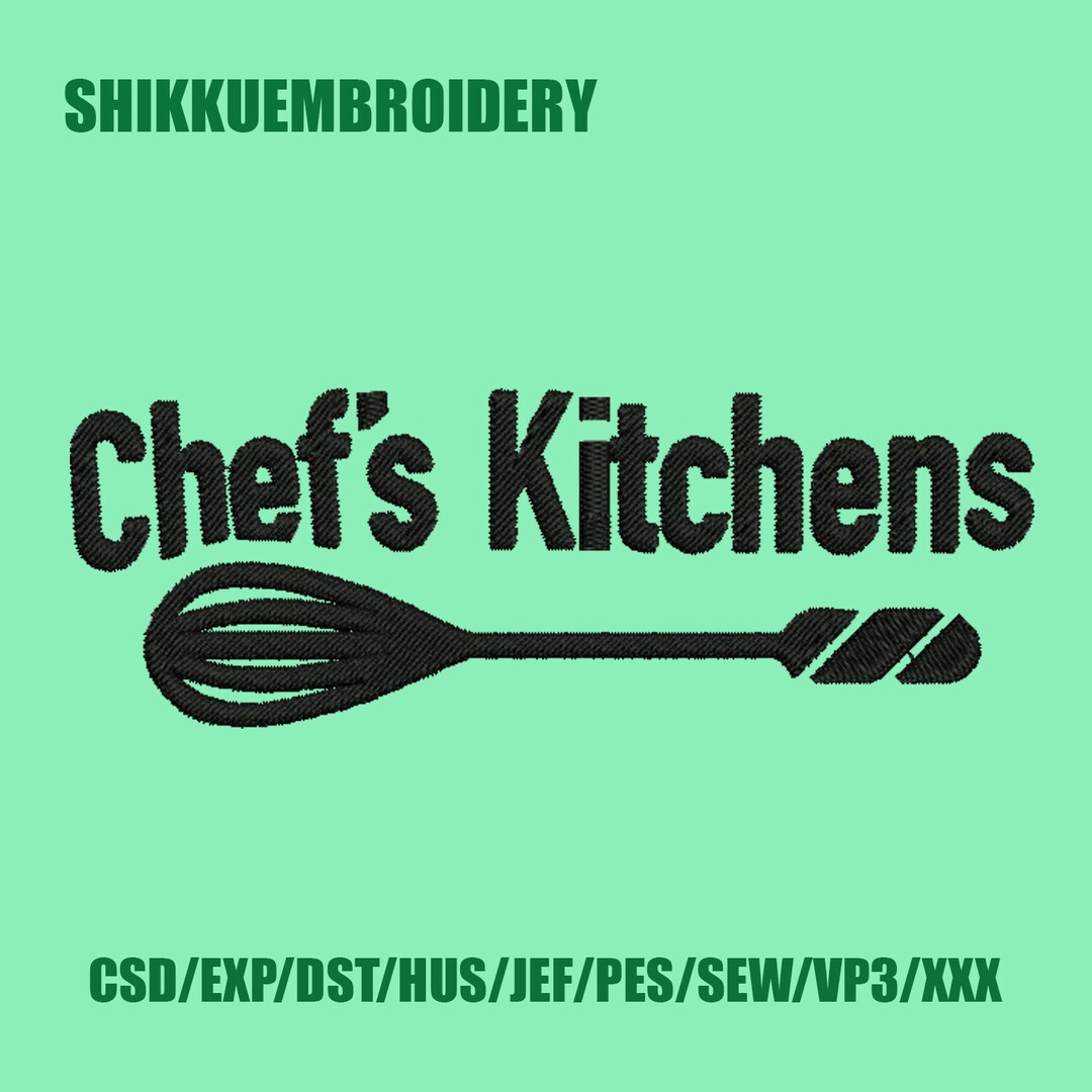 7 Size Chef's Kit Embroidery Design Instant Download 9 Formats ...