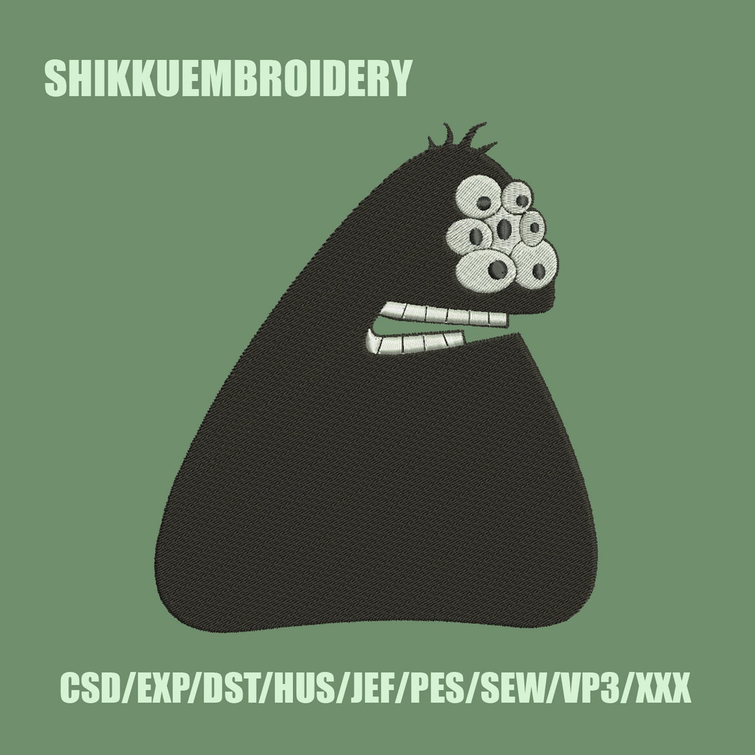 8 Size Eye Monster Logo Embroidery Design Instant Download 9 Formats ...