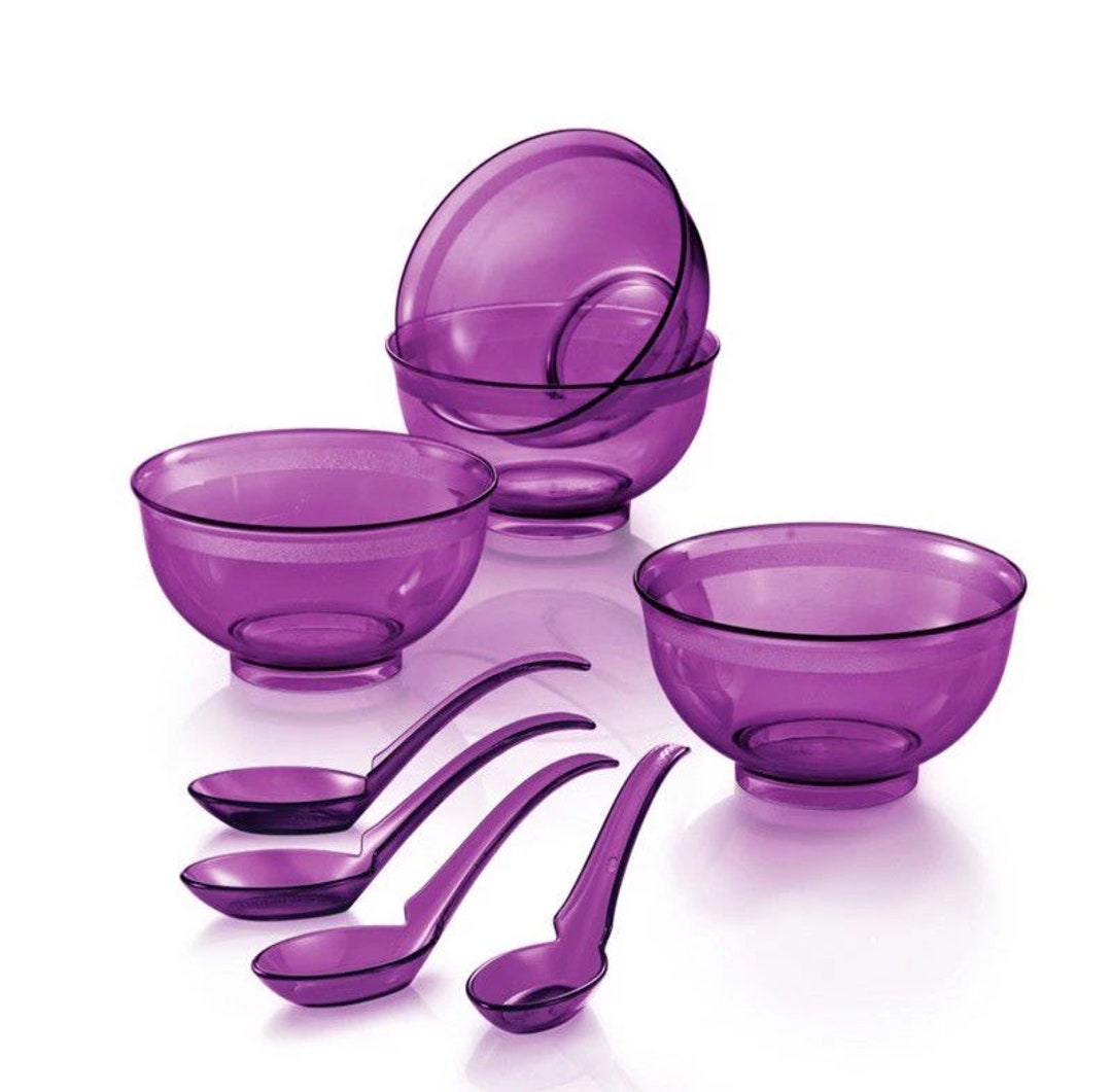 Tupperware Crystalline 250ml Bowl With Spoon Set of 4 - Etsy