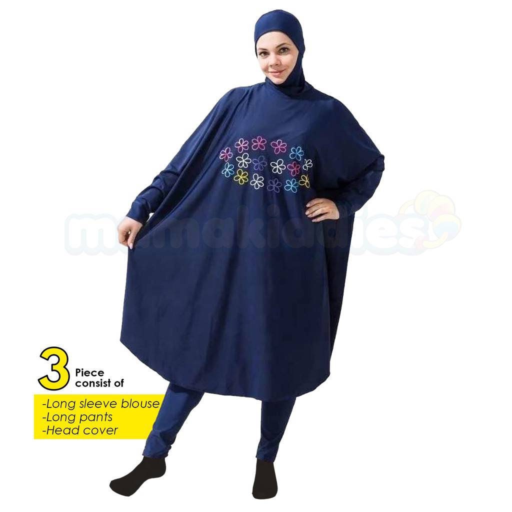 Plus Size Muslimah Swimming Suit Burkini Sun Protective Fabric SPF 3 ...