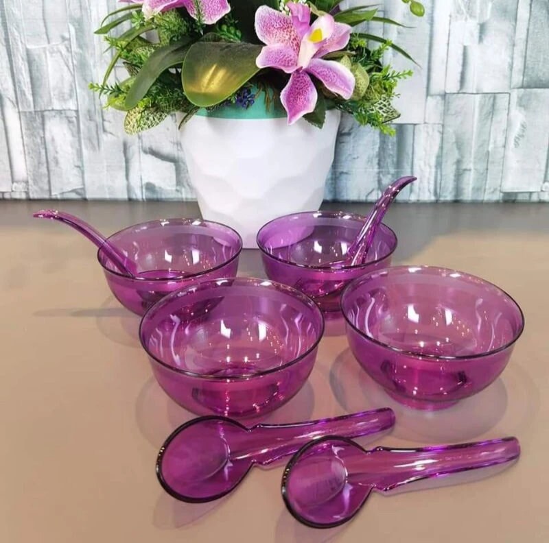 Tupperware Crystalline 250ml Bowl With Spoon Set of 4 - Etsy