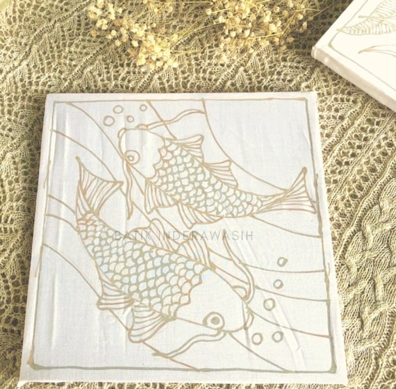 Batik DIY Painting Kit Wax Drawn Canvas with Dye Visual Arts Kits & How ...