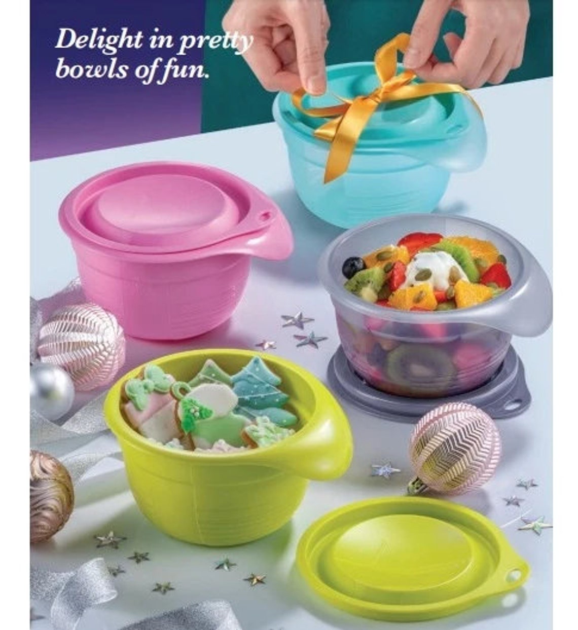 Tupperware Pretty Pastel Bowl Set (4pcs) - Etsy