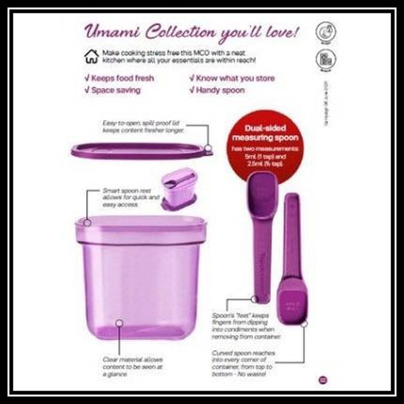 Tupperware Umami Collection 500ml 4 Pieces Spices Storage Box With ...