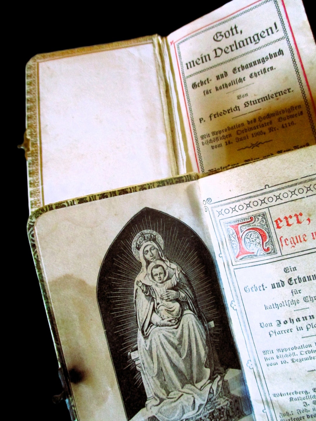 Antique German Prayer Book Set 1900 Free Shipping! - Etsy