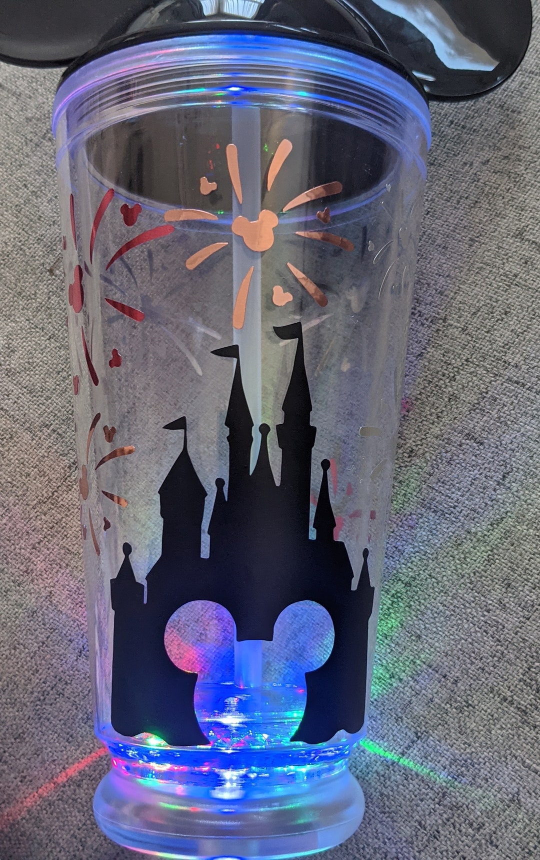 Disney Light up Mickey Mouse Ears Tumbler - Etsy