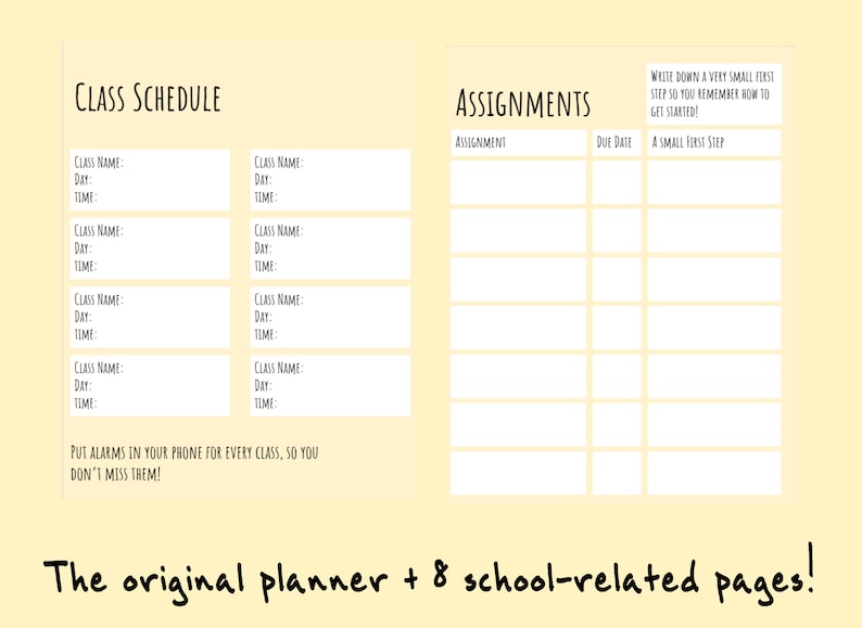 The ADHD College Student Planner - Etsy